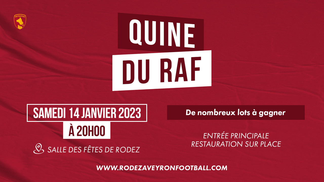 Association : Quine du RAF ! - Rodez Aveyron Football